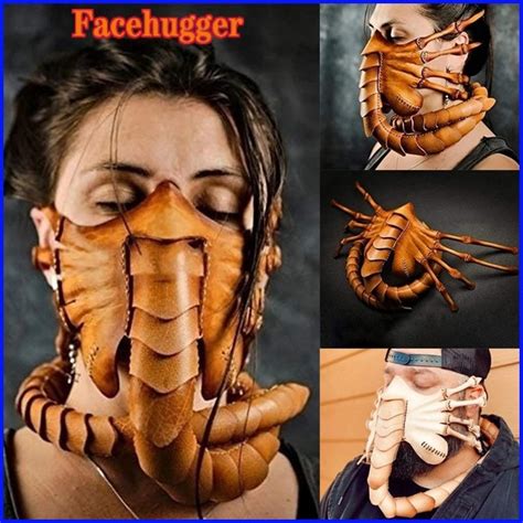 2021 New Upgraded Halloween Mask Facehugger Costume Alien Facehugger
