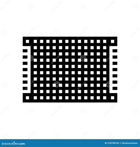 Pcb Board Electronic Component Glyph Icon Vector Illustration Stock Vector Illustration Of