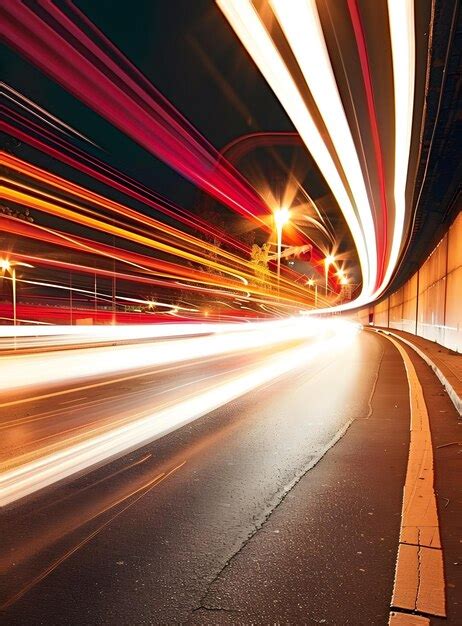 Night Time Traffic Lights Blurred Abstract Background Premium Ai Generated Image