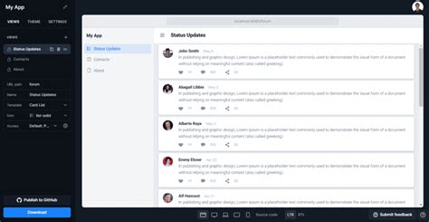 using our applayout addon in a hilla application flowing code