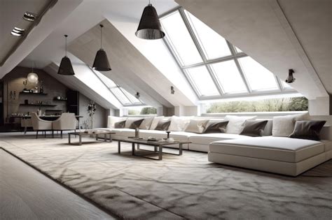 Premium Ai Image Modern Living Room With A Spacious White Sofa As The