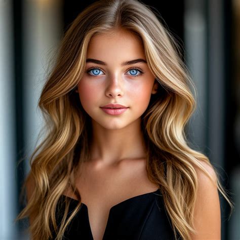 «Милая девушка в полный рост длинные пшеничные волосы голубые глаза немного вздернутый