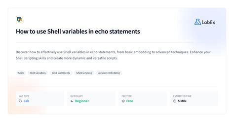 How To Use Shell Variables In Echo Statements Labex