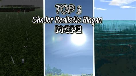 TOP Shader Realistic Ringan Minecraft Pocket Edition YouTube