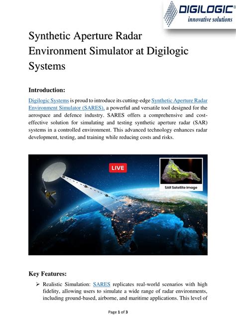 Ppt Synthetic Aperture Radar Environment Simulator Digilogic