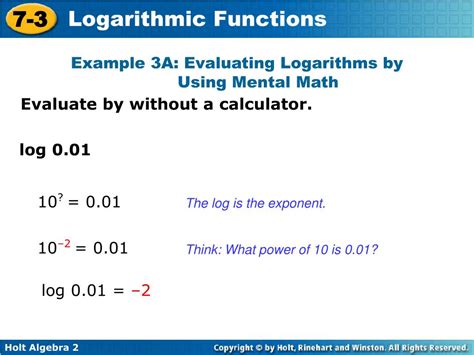 Ppt Write Equivalent Forms For Exponential And Logarithmic Functions Powerpoint Presentation