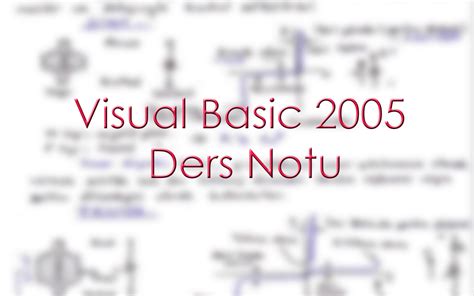 Visual Basic 2005 Ders Notu Toprak Hattı