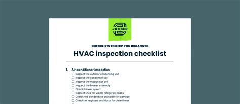 Printable Hvac Inspection Checklist Template Duck Printable