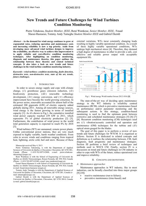 Pdf New Trends And Future Challenges For Wind Turbines Condition Monitoring