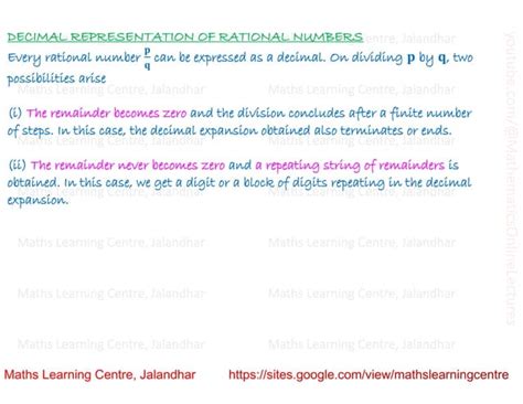 class 9 chapter 1 number systems lecture 3 decimal representation of