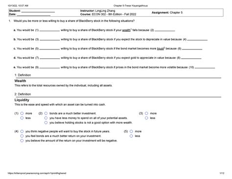 ECON302 EXERCICE QUESTIONS 1 Babe Date Studocu