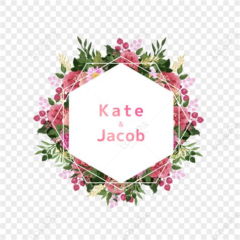 다채로운 손으로 그린 웨딩 수채화 일러스트 화 환 요소레트로디자인 Png 일러스트 무료 다운로드 Lovepik