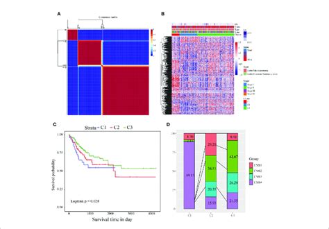 A Consensus Map Of Nmf Clustering B Heat Map Of Clustering Of