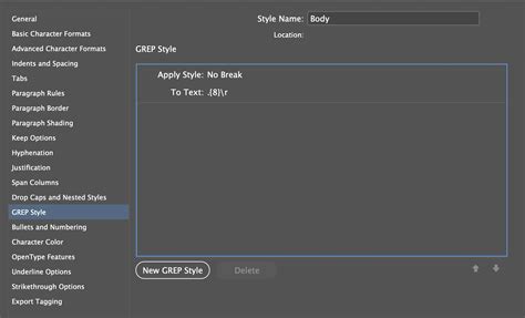 Solved No Runt Grep Styles Need To Be Attached To Chara Adobe Product Community 13778476