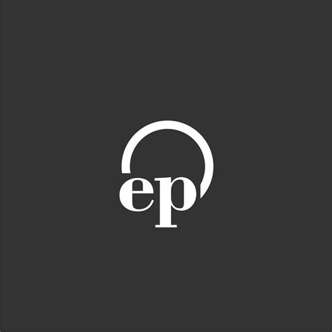 EP Initial Monogram Logo With Creative Circle Line Design 18864913