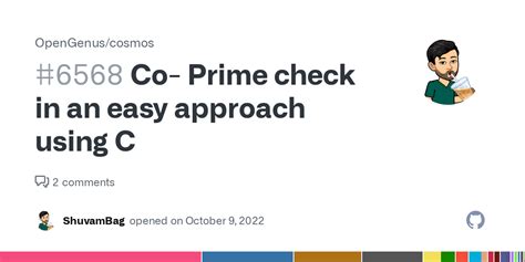 Co Prime Check In An Easy Approach Using C Issue Opengenus Cosmos Github