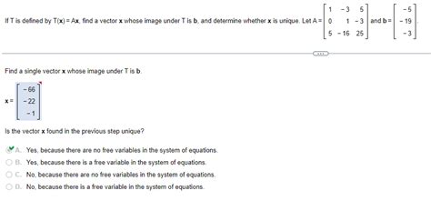 Solved 5 1 2 And B 1 3 If T Is Defined By Tx Ax