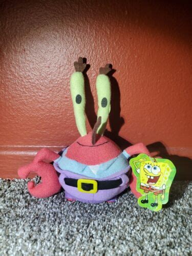 Mr Krabs Spongebob Squarepants Plush Stuffed Toy Doll Nanco 2003 Bendable Eyes 4642356153