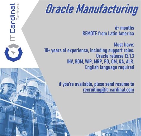 Oracle Ebs Oracleebs Latinamerica Remote Mfg Scm Mexico Brazil