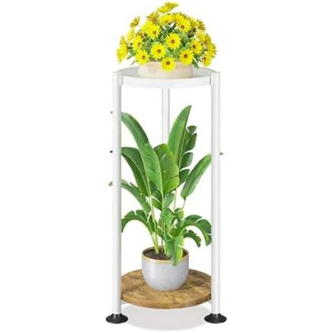 2 Tier White Plant Stand Indoor For Large Tall Heavy Duty Flower