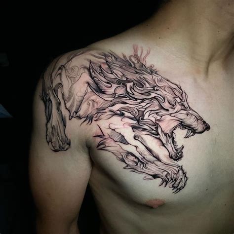 Pin On Wolf Tattoo