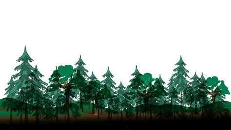 Vector Composed Of Green Pine Forest Abstract Refreshing Look On