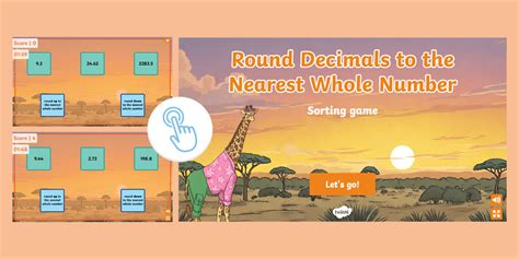 👉 Round Decimals To The Nearest Whole Number Ks2 Maths Game