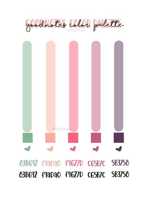 Pin On Ipad 📱 In 2024 Hex Color Palette Color Coding Notes Color