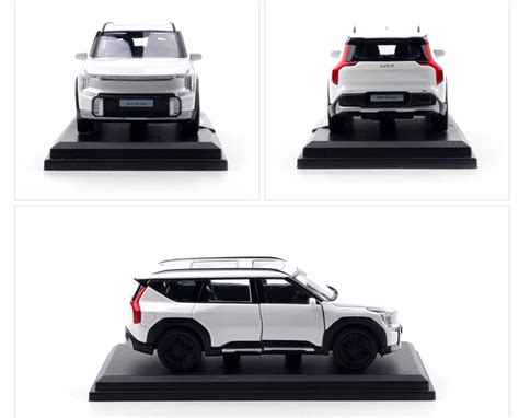 [3 Colors ] Kia Motor Car Ev9 Mini Diecast 1 38 Scale Miniature