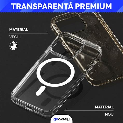 Защитен калъф Magsafe за Iphone 14 Pro Max прозрачен прозрачен противоударен противоплъзгащ