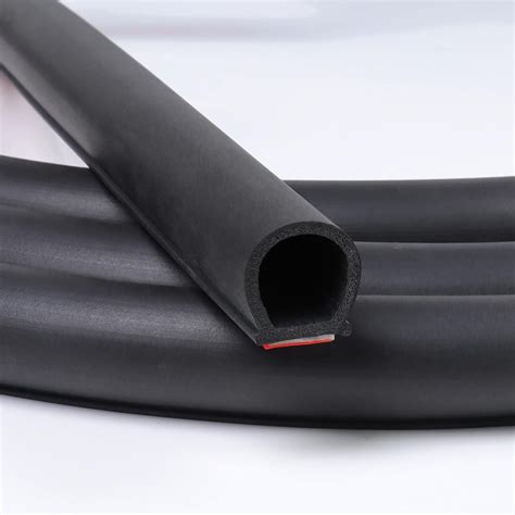 Rubber Seal Strip D Shape Hollow With Bulb Automotive Weather Stripping