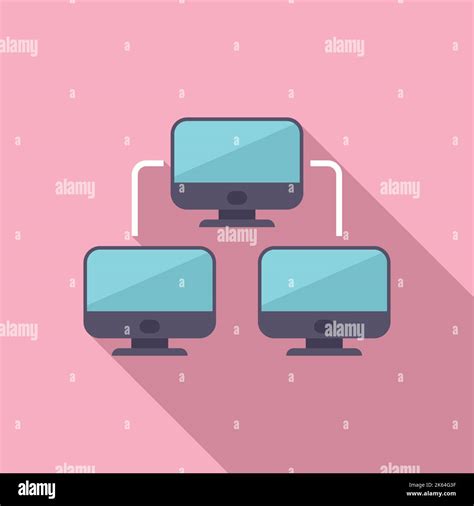 Control Pc Network Icon Flat Vector Data System Monitor Plan Stock Vector Image And Art Alamy