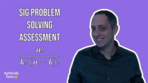 Sig Problem Solving Assessment Full Guide And Samples Youtube