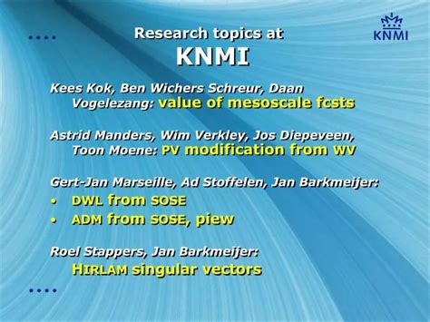 Ppt Research Topics At Knmi Powerpoint Presentation Free Download Id 3716577