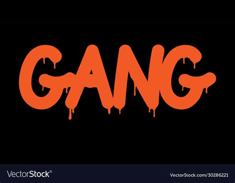 Tag Inscription Gang Graffiti Lettering Royalty Free Vector