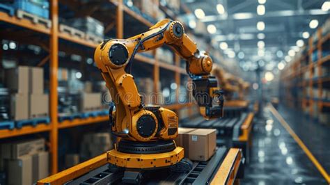 Industrial Robotics Robotic Arms Automate Package Sorting In A