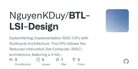 Github Nguyenkduybtl Lsi Design Systemverilog Implementation Risc