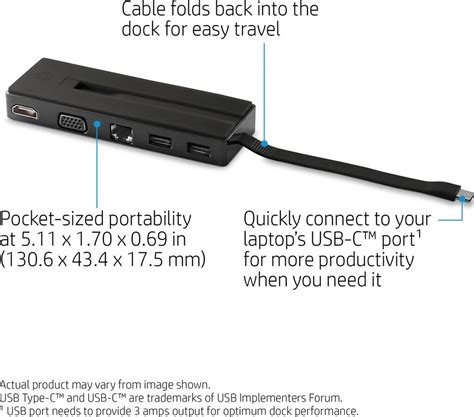 Hp Port Usb Type C Travel Dock Station For Laptop X W Aa Buy Best Price In Uae Dubai Abu