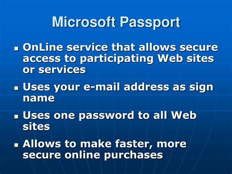 Ppt Microsoft Passport Passport Powerpoint Presentation Free