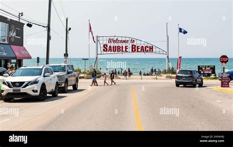 Sauble Beach Ontario Canada August 5 2021 View At The Entrance