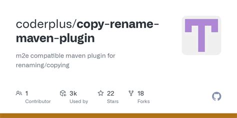 Github Coderpluscopy Rename Maven Plugin M2e Compatible Maven Plugin For Renamingcopying