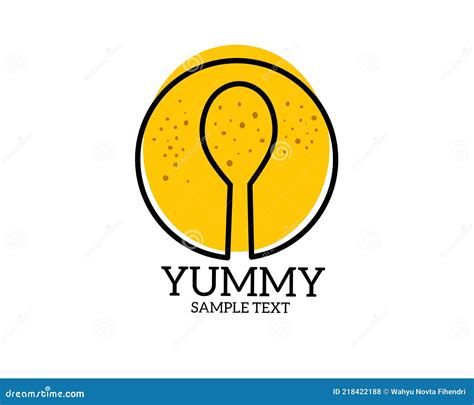 Food Yummy Logo Illustration Background Stock Illustration
