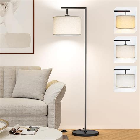 Floor Lamp For Living Room With 3 Color Temperatures Standing Lamp With