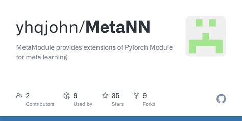 Github Yhqjohn Metann Metamodule Provides Extensions Of Pytorch Module For Meta Learning