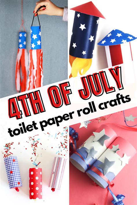 4th Of July Toilet Paper Roll Firecrackers Paper Roll Crafts Toilet Paper Roll Crafts Fourth