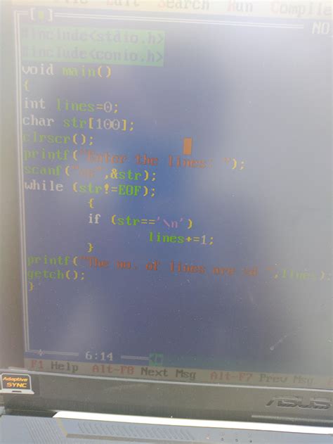 This Is An C Program For Counting The No Of Lines I Dont Get An Correct Output So Plese
