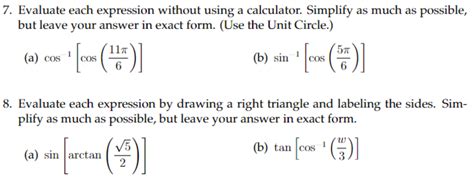 Solved Evaluate Each Expression Without Using A Chegg