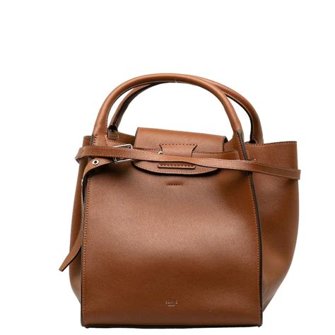 Céline Celine Leather Big Bag Small Handbag In Very Good Condition