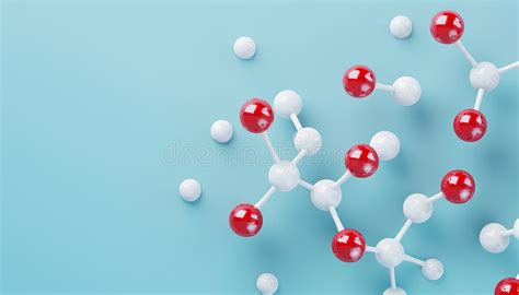 Molecule Of Phenylalanine On Light Blue Background Top View Chemical Model Stock Image Image
