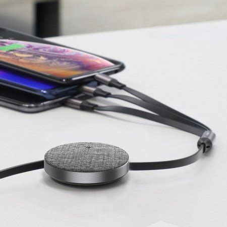 Baseus 3 In 1 USB To Lightning USB C Micro USB Retractable Charge